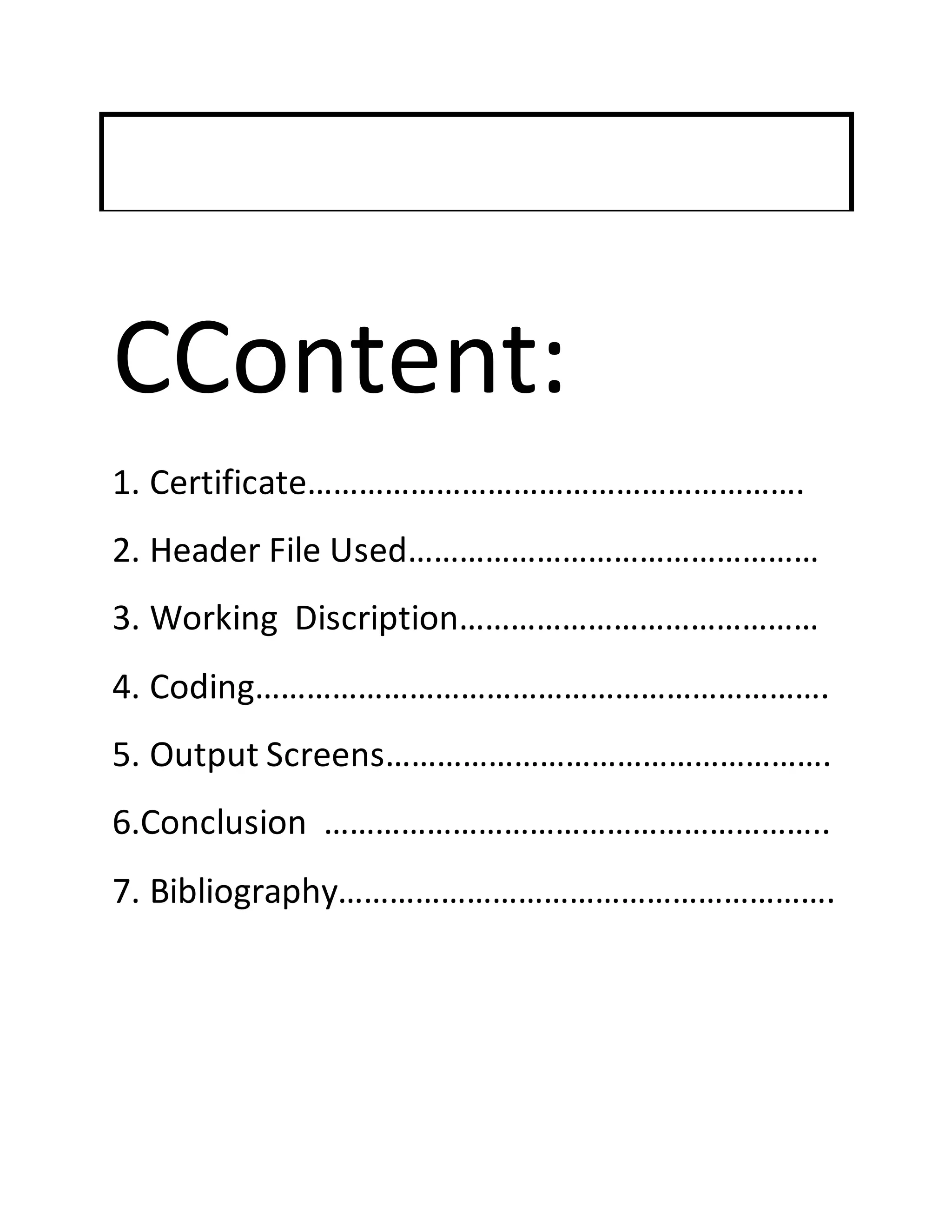 C Computer Science Project Pdf