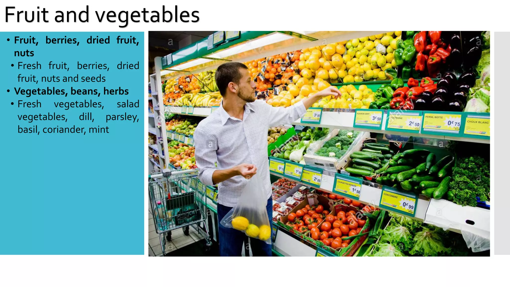 Supermarket Sections | PPTX