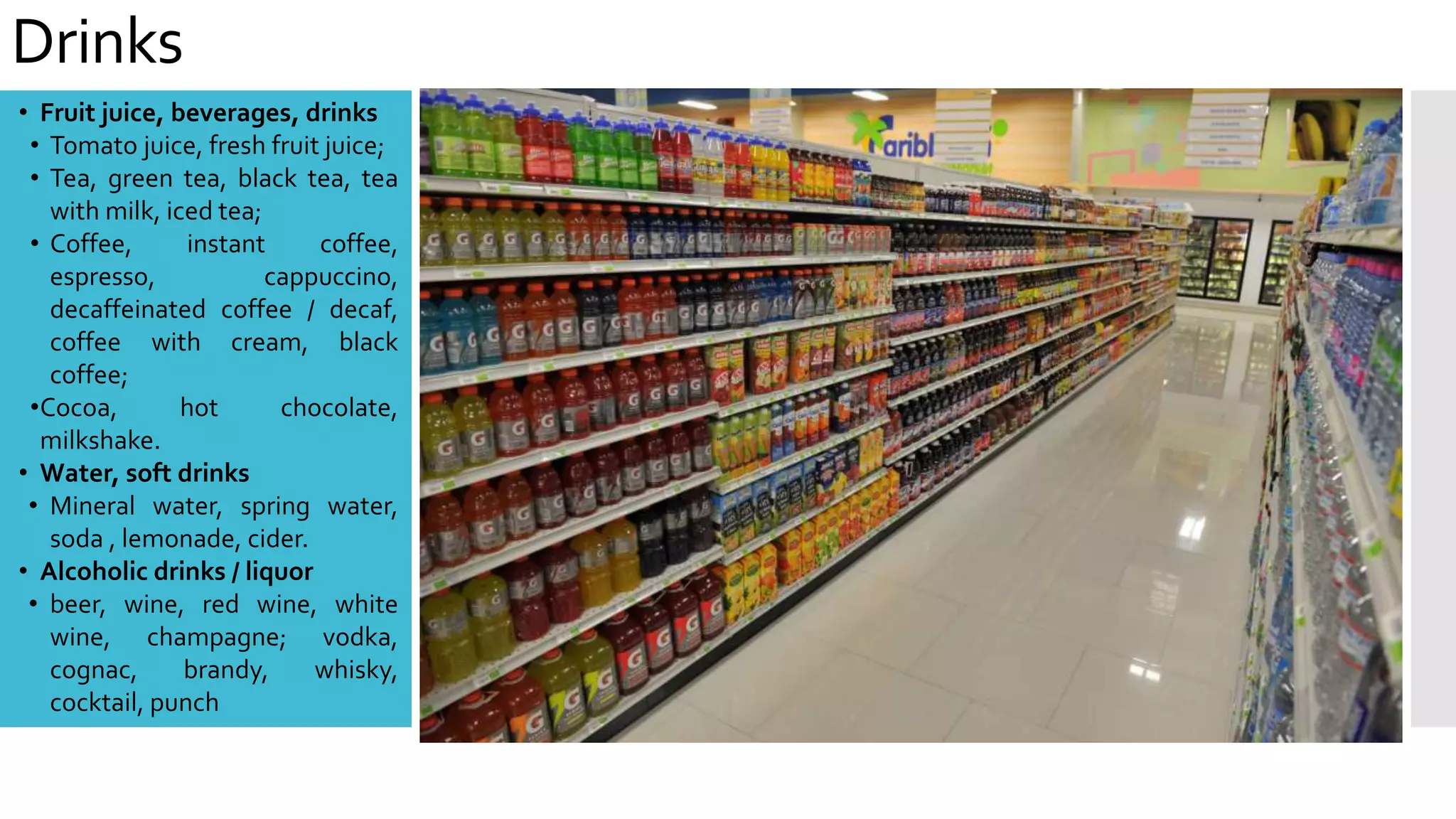 Supermarket Sections | PPTX