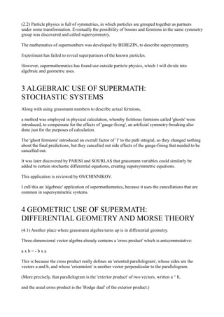 Notes on super-mathematics | PDF