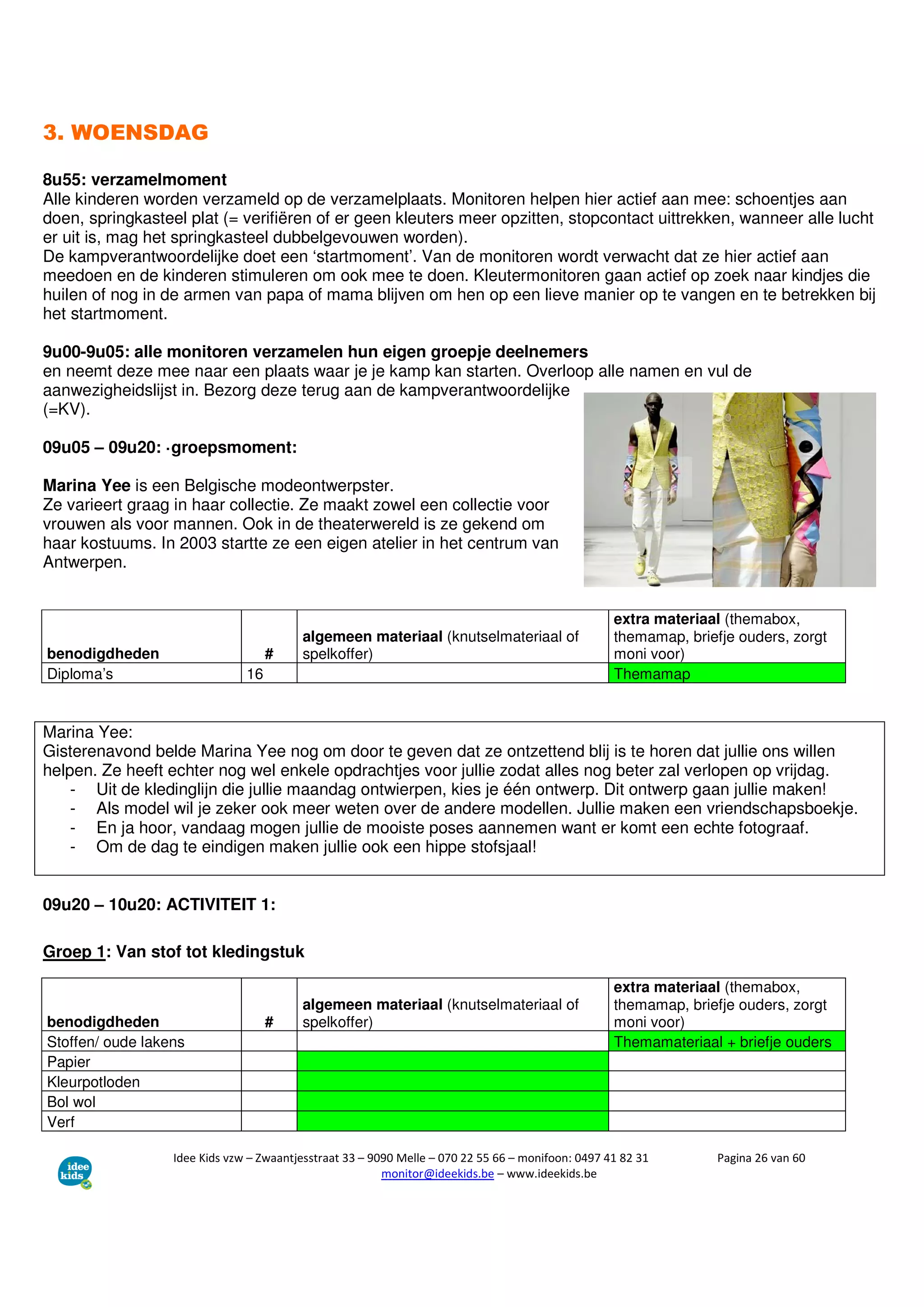 draaiboek Supermodel projectkamp 2014 | PDF
