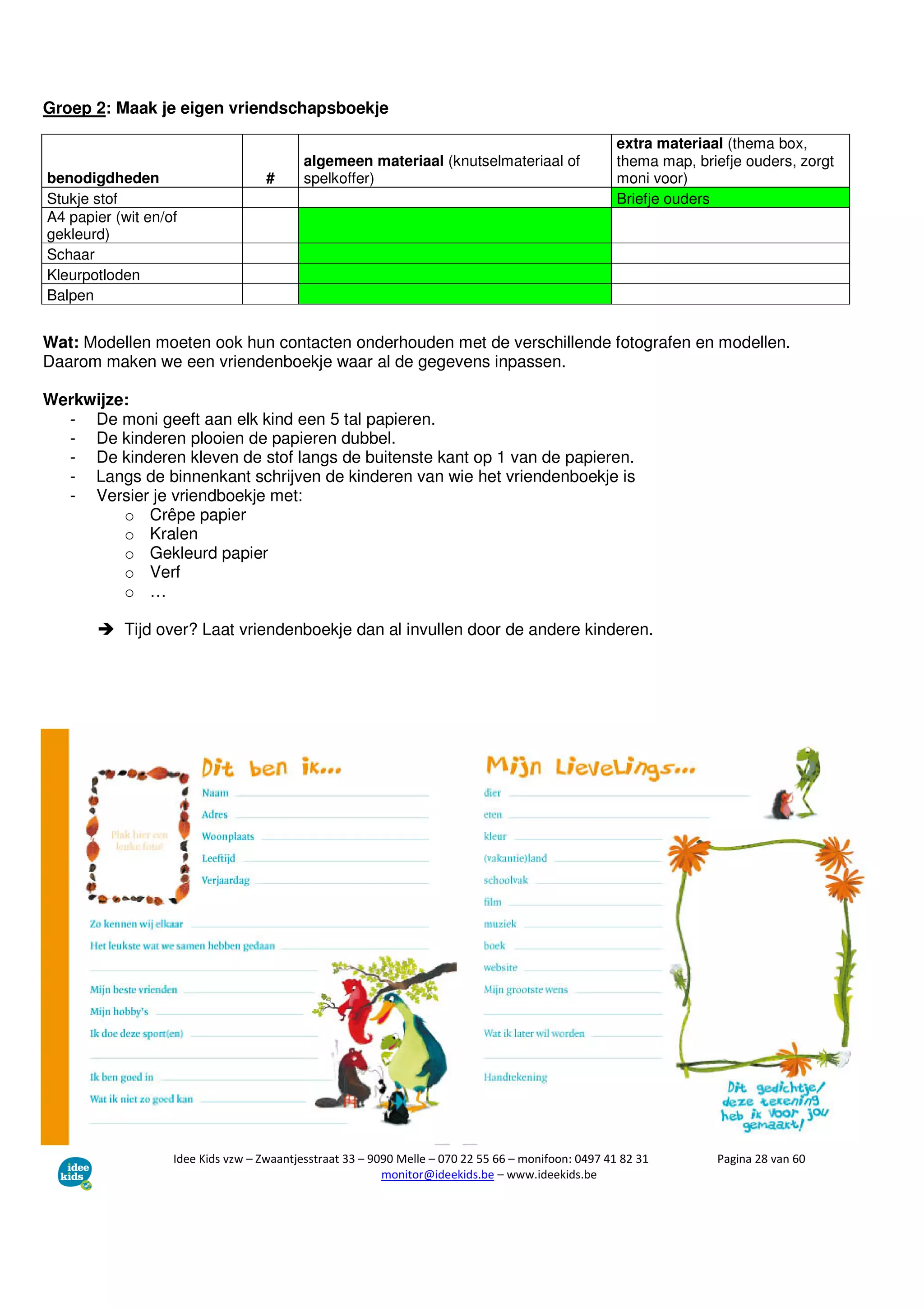 draaiboek Supermodel projectkamp 2014 | PDF