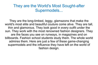 A look at super models | PPTX