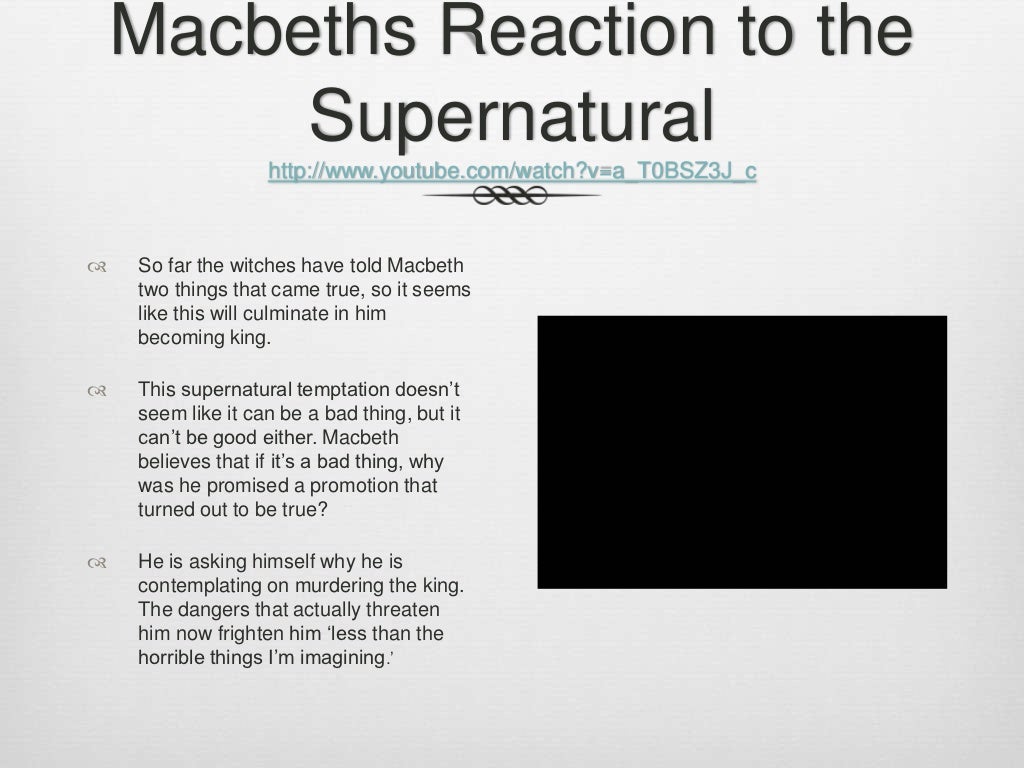 Supernatural elements in Macbeth
