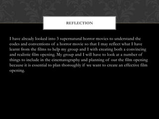 Supernatural Horror films: conclusion | PPTX