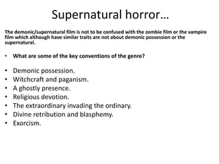 Supernatural horror | PPTX