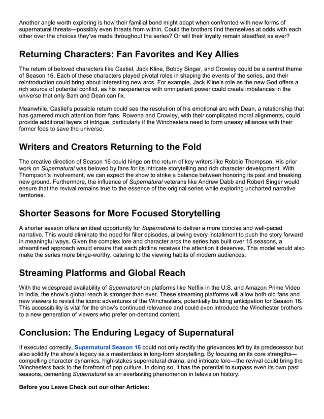 Supernatural Season 16_ Exploring New Horizons and Revisiting the Past.docx