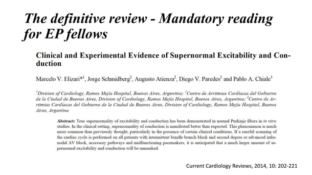 A thorough review of supernormal conduction.pptx | Free Download