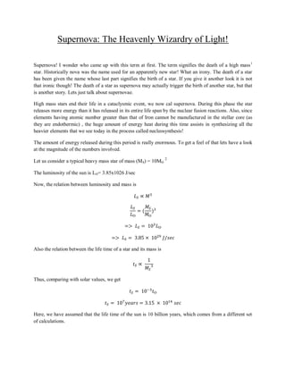 Supernova | PDF | Physics | Science