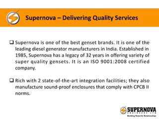 Supernova – Delivering Quality Services | PPT