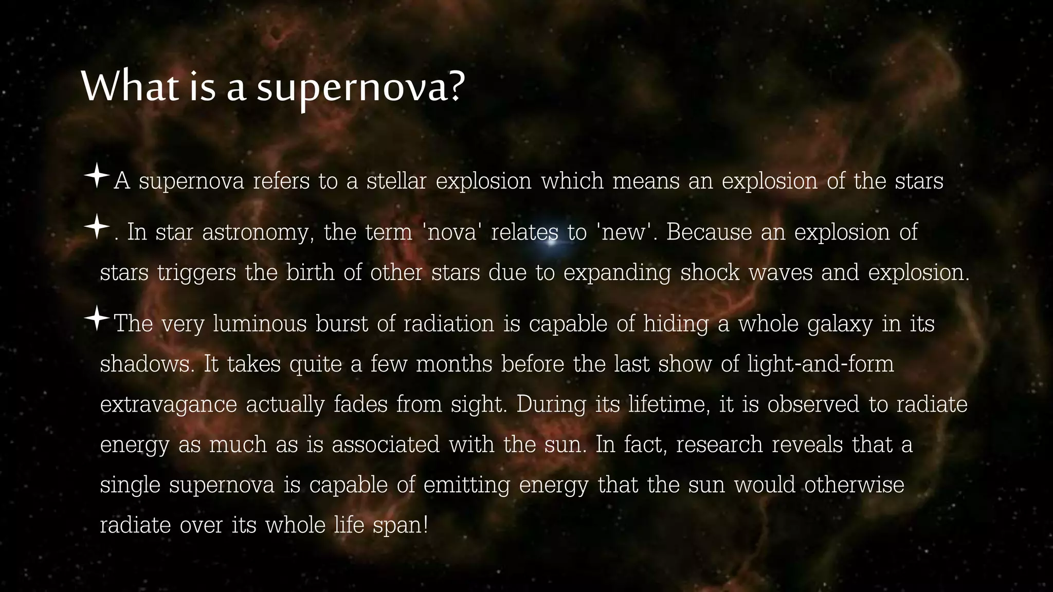 Supernovae {supernova} | PPTX