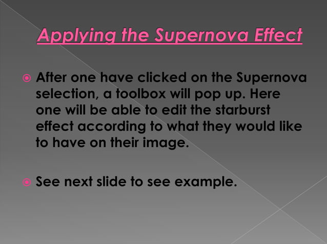 Supernova filter tutorial melissa moore | PPTX | Photo Editing Software | Computer Software and ...