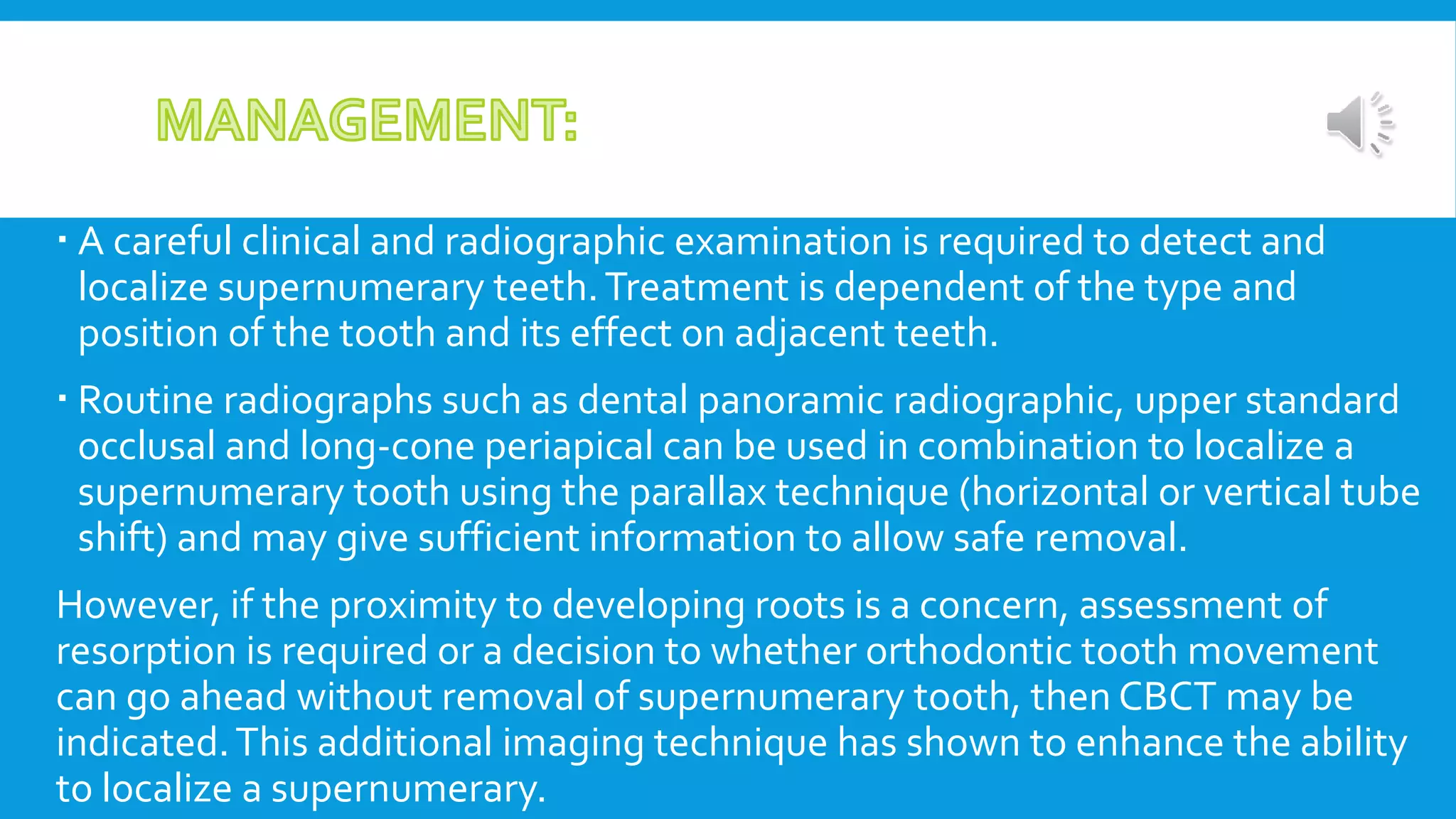 Supernumerary teeth fifth-year second semester | PPTX