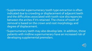 Supernumerary teeth fifth-year second semester | PPTX