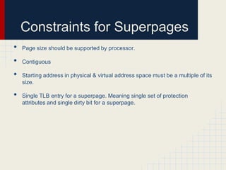 Practical ,Transparent Operating System Support For Superpages | PPT