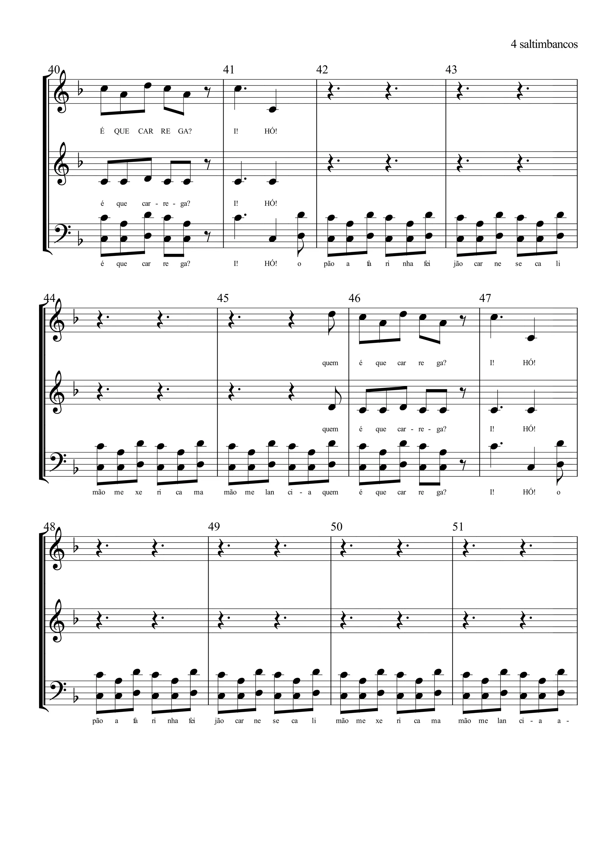 Partitura Saltimbancos | PDF