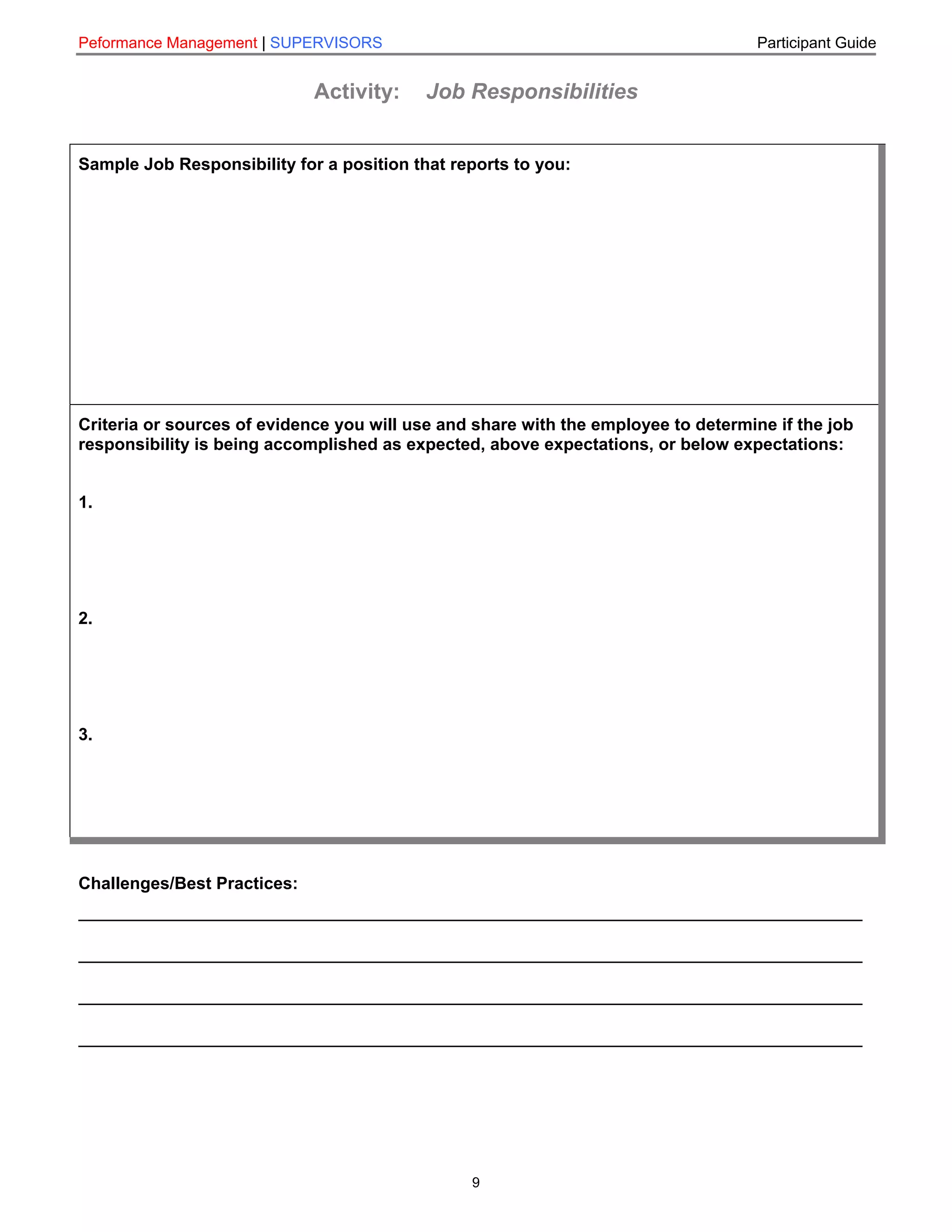 Sample Participant Guide: Supervisory skills | PDF | Business ...