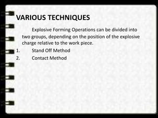 Super plastic forming and explosive forming | PPTX