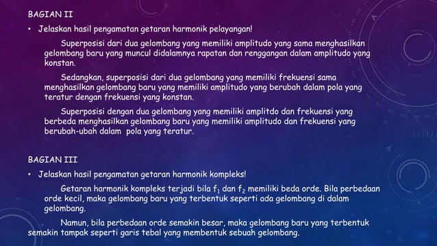 Superposisi gelombang harmonik | PPTX