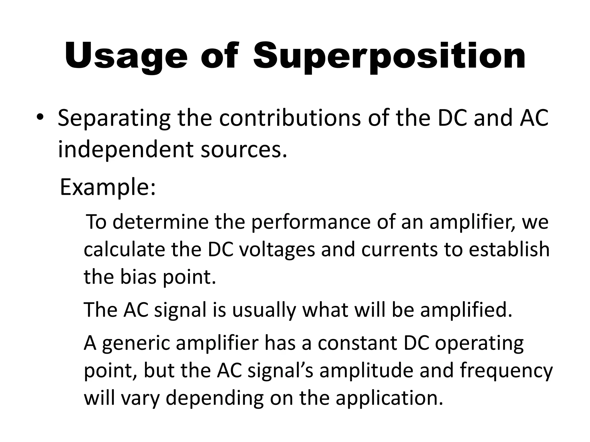 Superposition Of Ac And Dc Sources Pptx Physics Science