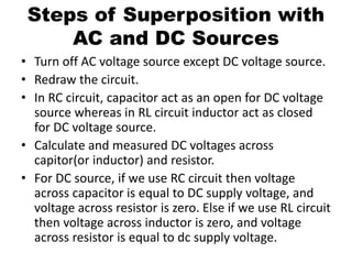 Superposition of AC and DC sources | PPTX