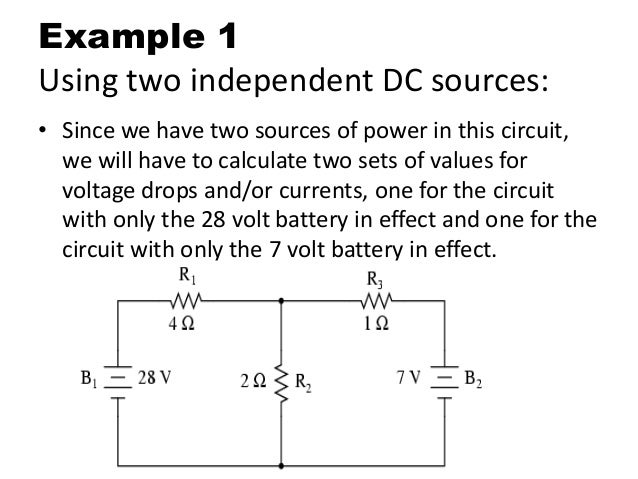 Superposition of AC and DC sources