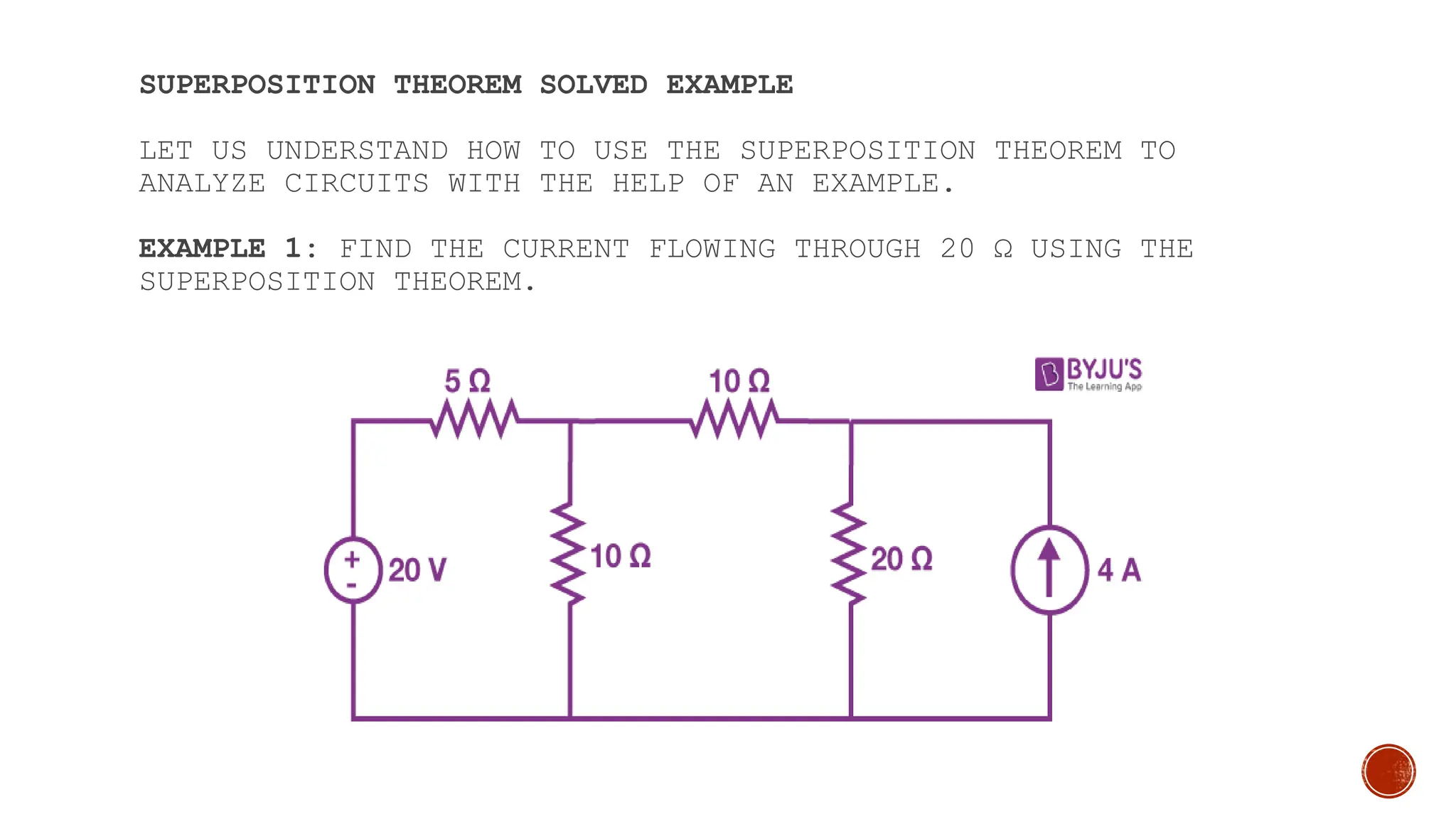 Superposition Theorem Power Point Presentation Pptx