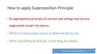 Superposition Principle in Electric Circuit Fundamentals and Electrical ...