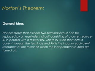 Superposition and norton Theorem | PPT