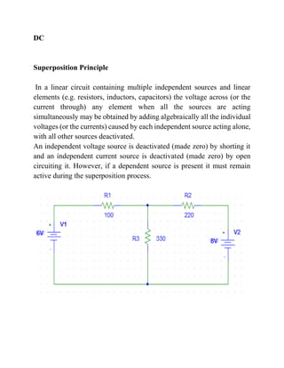 Superposition principle and Thevnin Theorm | PDF