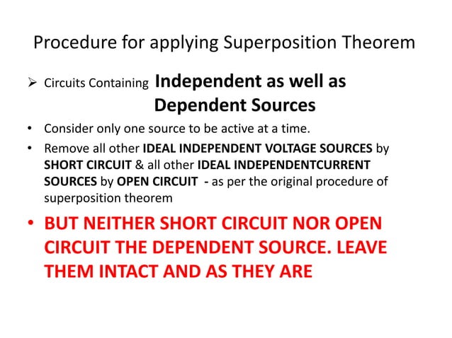 Superposition theorem | PPTX | Physics | Science
