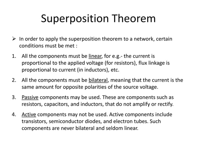 Superposition theorem | PPTX | Physics | Science