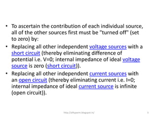 Superposition theorem | PPTX | Computer Networking | Computing