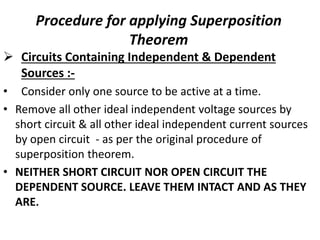 Superposition theorem | PPTX