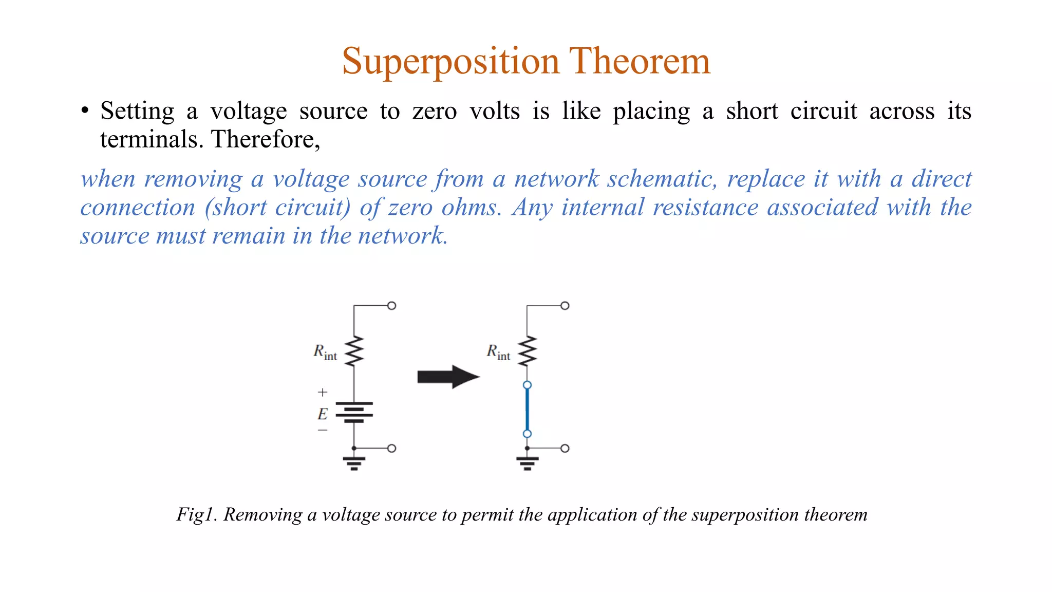Superposition theorem | PPTX | Computer Networking | Computing