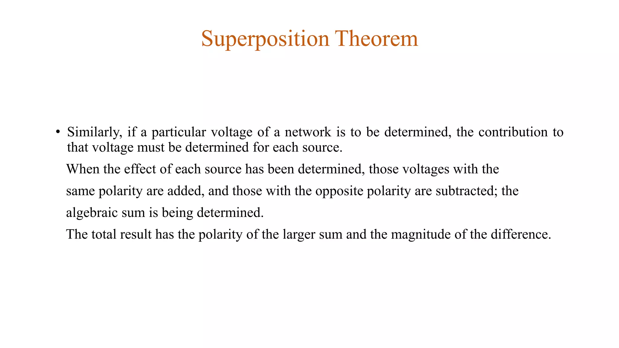 Superposition theorem | PPTX | Computer Networking | Computing