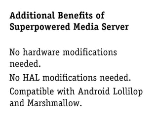 Superpowered Media Server for Android | PPT | Free Download