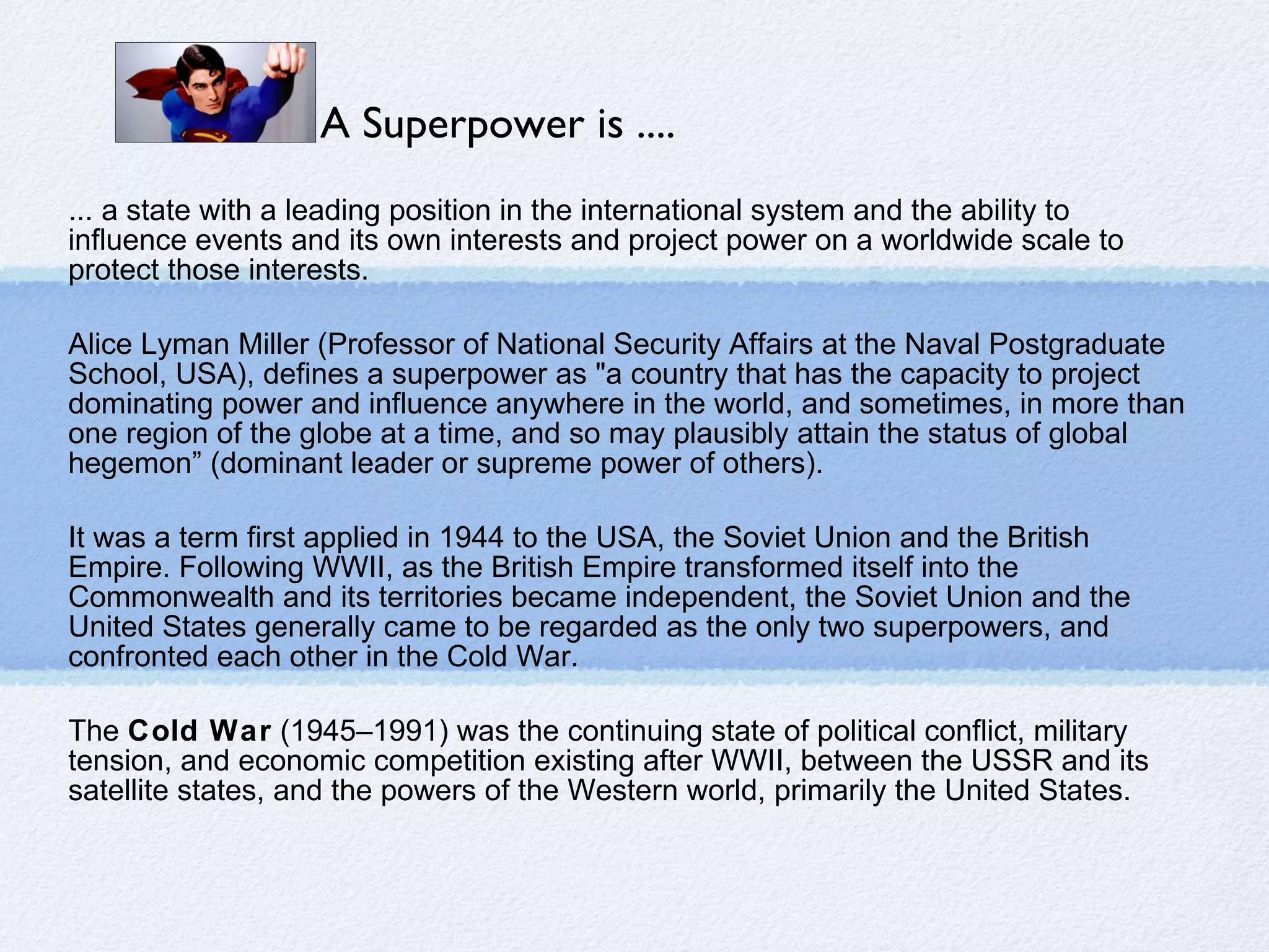 Superpowers | PPT | Economy | Business and Finance