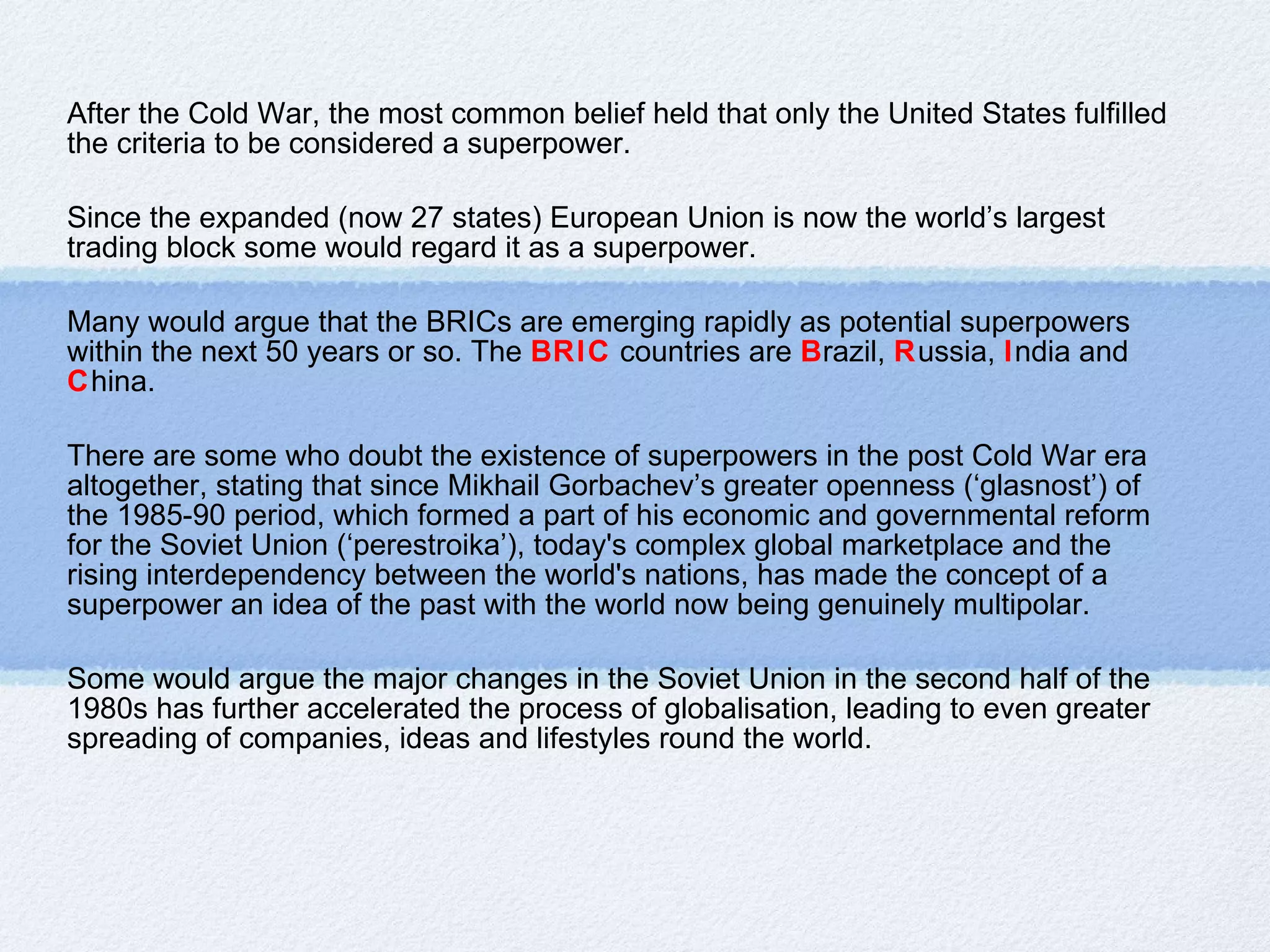 Superpowers | PPT | Economy | Business and Finance