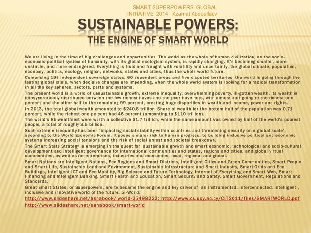 Superpowers Smart States Global Initiative: EU, USA, China, Russia ...