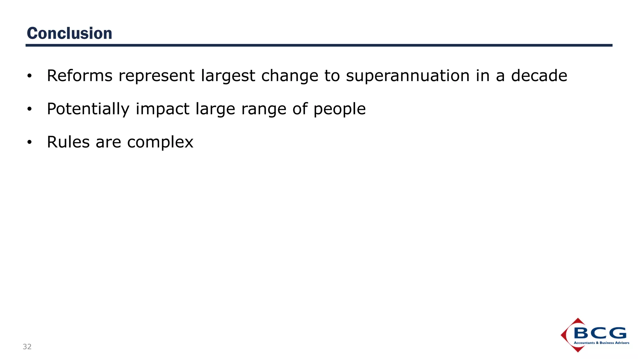 Super Reforms – The changes and what you need to do | PPT