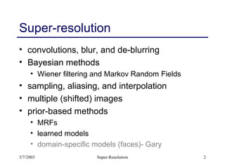 Super Resolution in Digital Image processing | PPT | Digital Audio ...