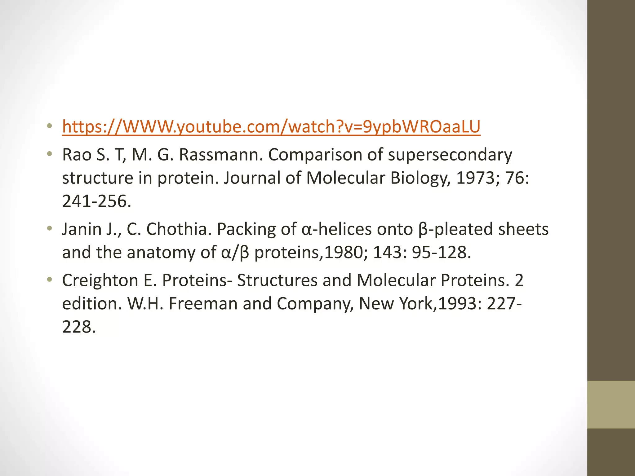 Supersecondary structure ppt | PPTX