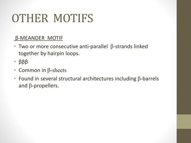 Supersecondary structure ppt | PPTX