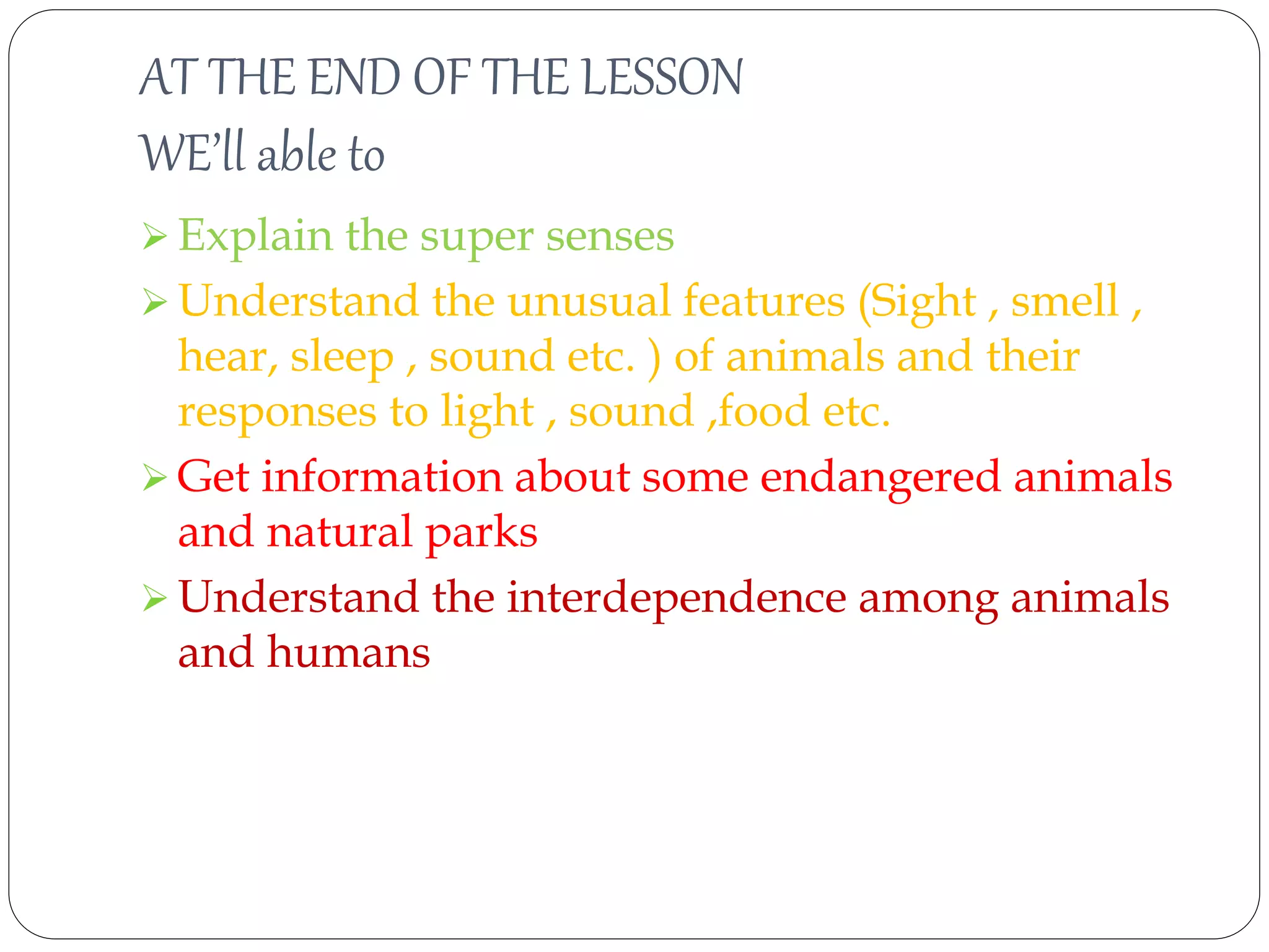 Super senses class 5 | PPTX