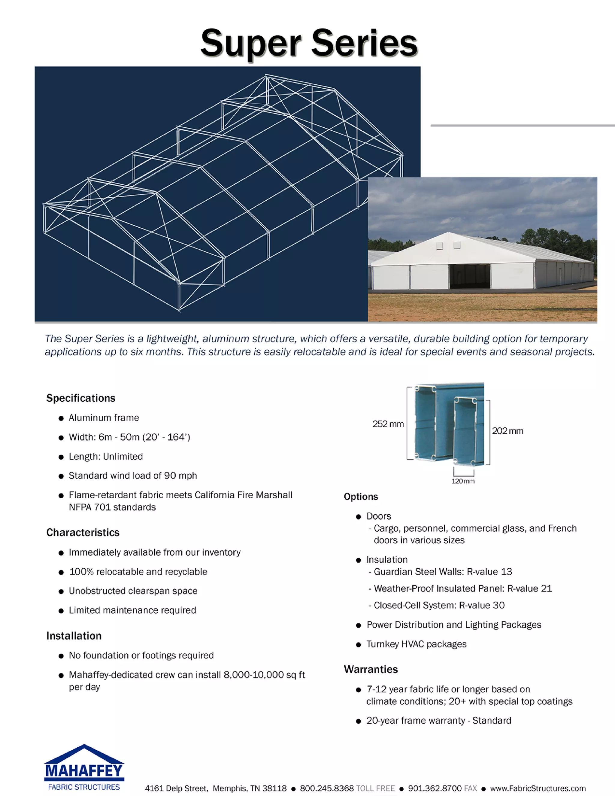 Mahaffey Super Series™ - Clear Span Fabric Structure | PDF