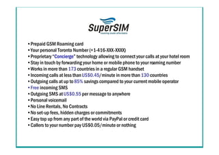 Super Sim - Unique Features | PPT