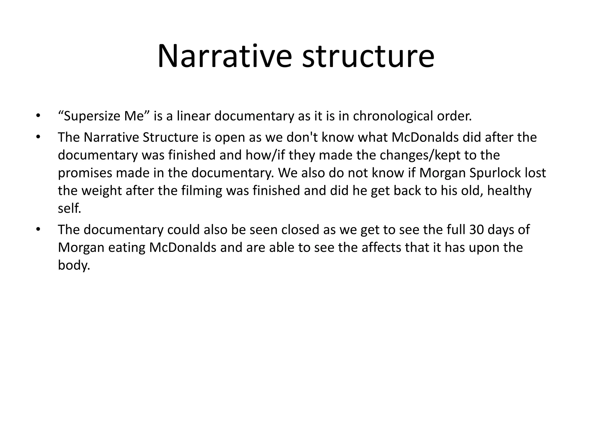 Supersize me analysis | PPTX