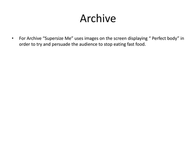 Supersize me analysis | PPT