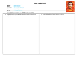 Supersize me screening notes | PPT